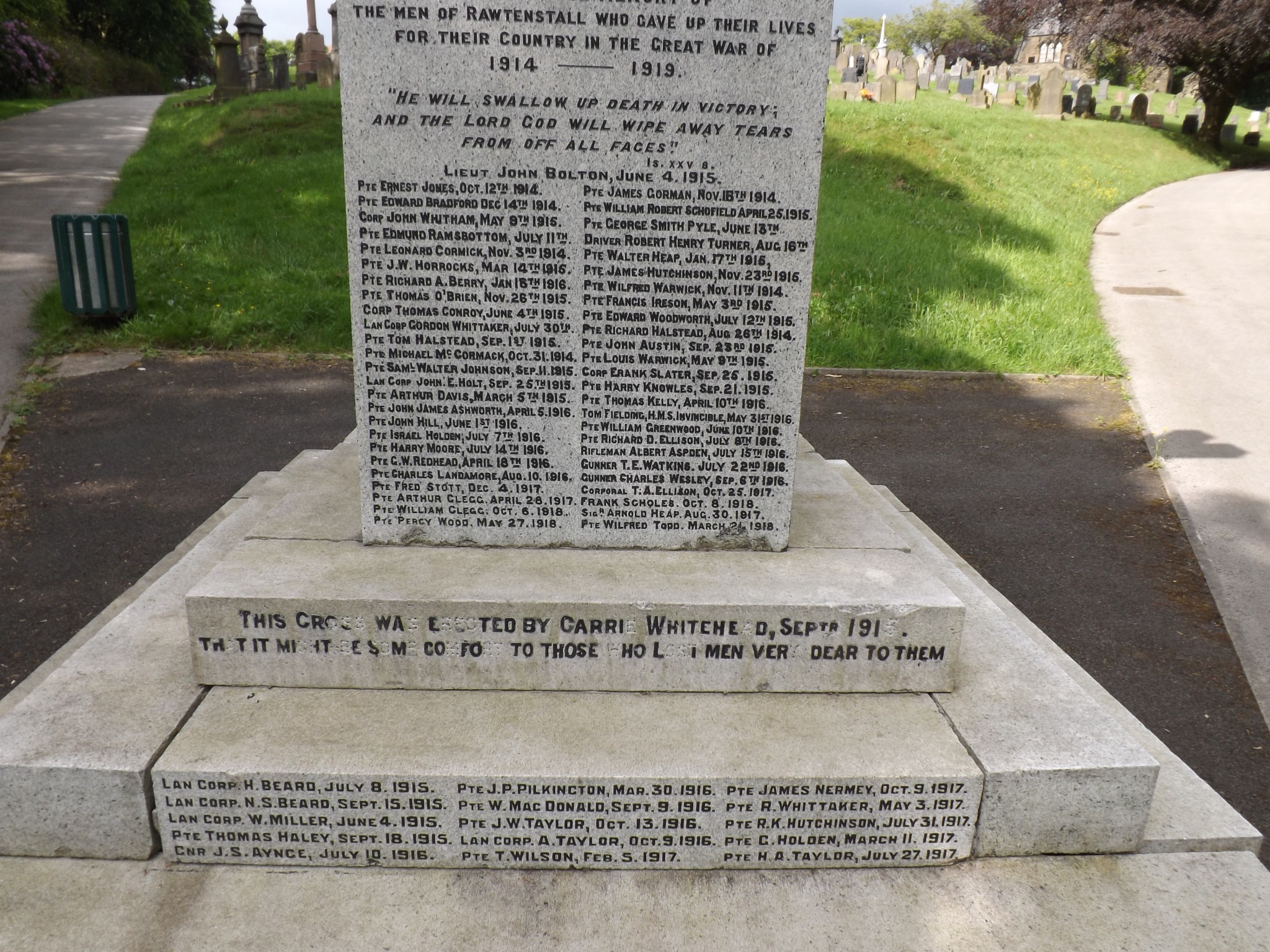 Rawtenstall Municipal War Memorial - War Memorials Online